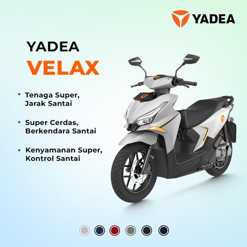 Promo Yadea Velax U Motor Listrik Electric Vehicle EV 3000W Garansi 3 Tahun - Mecha Blue, OTR ...