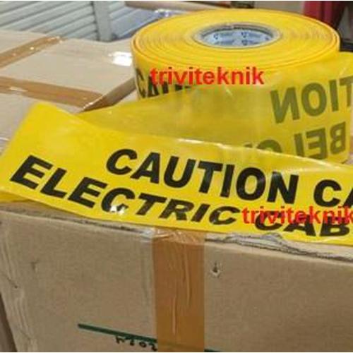 Jual caution buried electric line below underground warning tape barier ...
