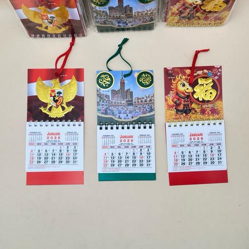 Jual Kalender Bulanan mini Shio Kuda Tahun 2026 kalender Gantung ...