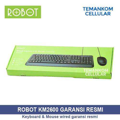 Jual Keyboard Robot set KM2600 dengan Mouse Kabel keyboard Garansi ...