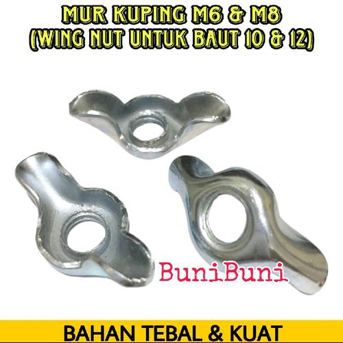 Jual 10 PCS MUR KUPING M6 - M8 / WING NUT / MUR KUPU KUPU M6 M8 UNTUK ...