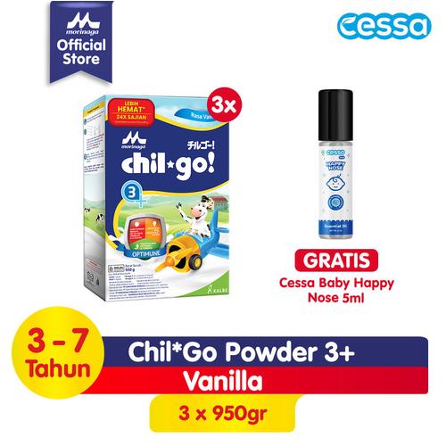 Promo Chil Go Powder 3+ Vanila 950g x3 Free Cessa Baby Happy Nose 5ml ...
