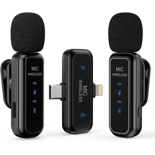 Jual Mikrofon Wireless Clip On Microphone Lightning Type C Plug / Mic ...