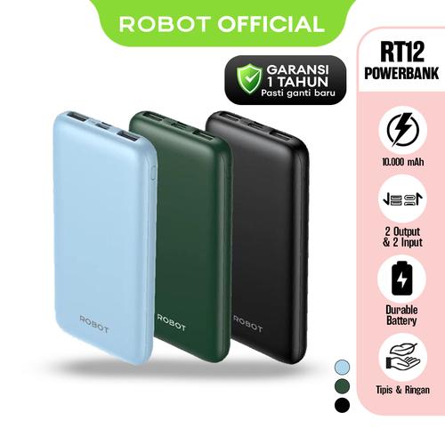 Jual ROBOT PowerBank RT12 10000 mAh Dual Input Output Slim Original ...