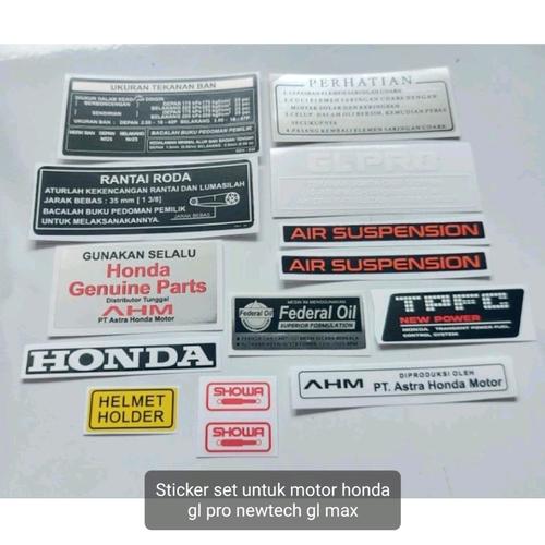 Jual STICKER SET UNTUK MOTOR HONDA GL PRO NEWTECH GL MAX STIKER LABEL ...