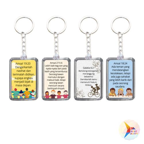 Jual Gantungan Kunci Akrilik Insert Ayat Alkitab Tema Persahabatan dan ...