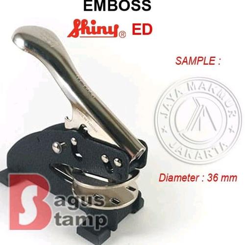Jual PAKET Stempel Emboss Shiny ED Diameter 36mm 36 mm - 1 SET HOLDER ...