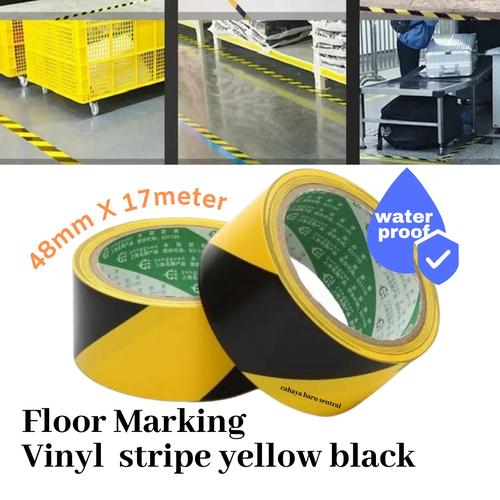 Promo LAKBAN PVC MARKING TAPE/POLICE LINE VINYL 17 Meter - Kota ...