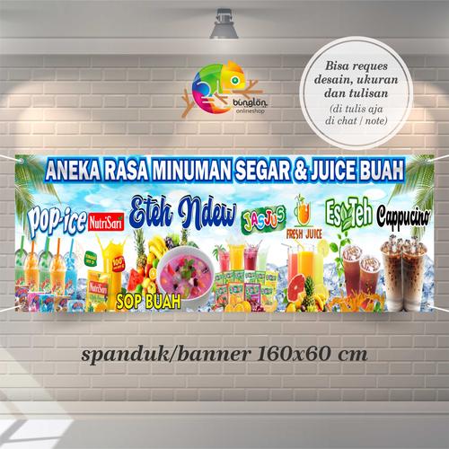 Jual Cetak Spanduk Banner Aneka Minuman SEgar Dan Juice Buah - 160x60 ...