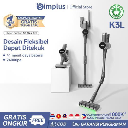 Promo Simplus Vacuum Cleaner Daya Hisap 24000Pa Desain Tanpa Kabel Dapat Ditekuk Lampu Hijau 6 ...