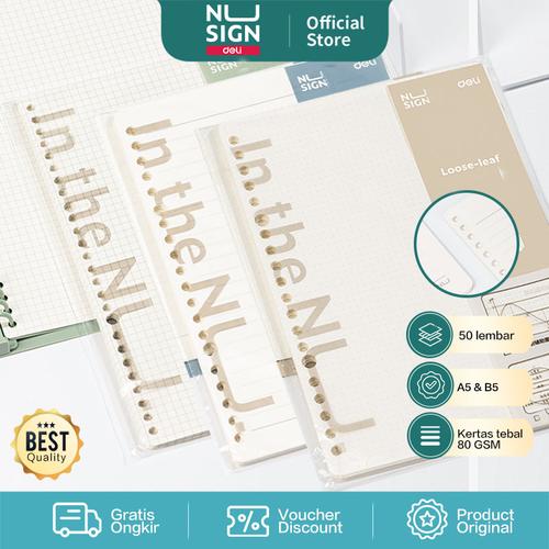 Jual Nusign Loose-leaf Notebook Refill / Isi Binder A5 B5 Garis Grid ...