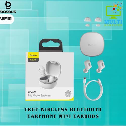 Jual BASEUS TWS WM01 TRUE WIRELESS BLUETOOTH EARPHONE MINI EARBUDS ...