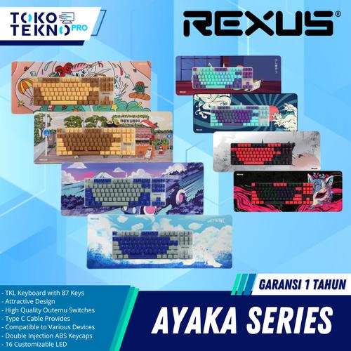 Promo Rexus New Ayaka Series KG7-10 Bundling Keyboard Gaming TKL ...