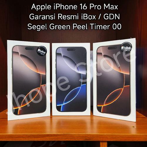 Promo Apple iPhone 16 Pro Max Garansi Resmi Apple Indonesia iBox / GDN | A18 Pro Bionic ...