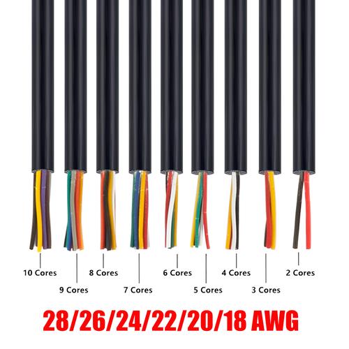 Jual LED Extension Cables 2 3 4 5 6 7 8 9 10 Core Flexible PVC Sheathed ...