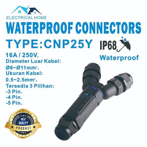 Jual Sambungan kabel Model Y IP68 Waterproof Cable Connector 0.5-2.5mm ...
