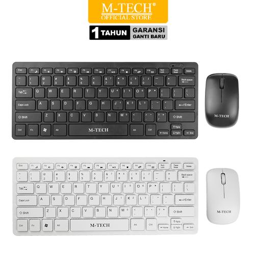 Promo MTECH Keyboard Mouse Combo Mini Multimedia STK-03 Support PC ...