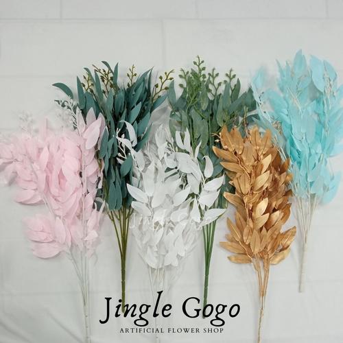 Jual Daun Zaitun Ruskus Artificial Olive Willow Eucalyptus Bunga ...