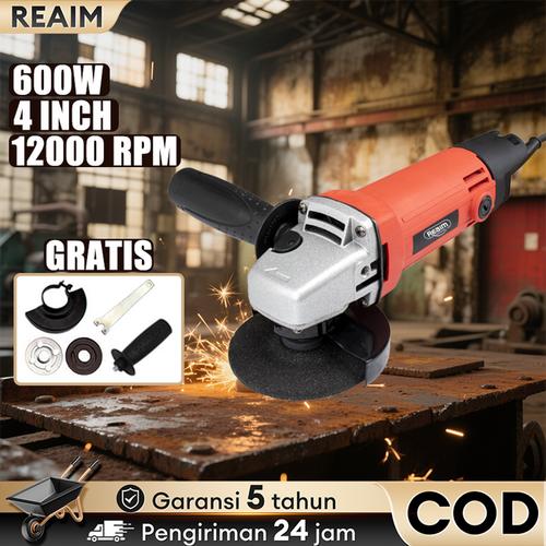 Promo Reaim Mesin Gerinda Angle Grinder Tangan 4 inch murah Berkualitas ...