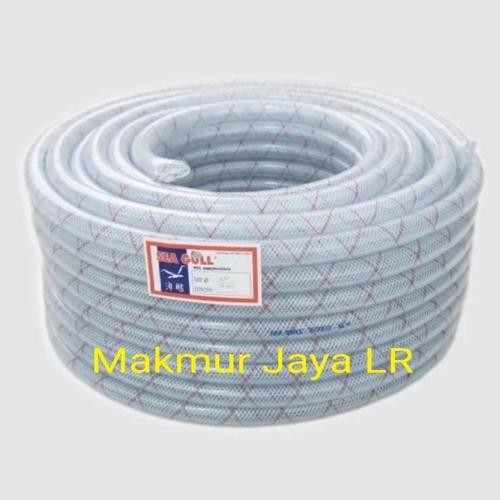 Jual ( ecer per meter ) Selang Air 5/8" 3/4" SEAGULL HIPREX Bening Serat Benang Kawat Tahan ...
