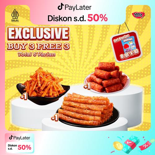 Promo [ EXCLUSIVE BUY 3 GET 3 FREE 10 KONJAC ] Cemilan Stik Mala 2 ...