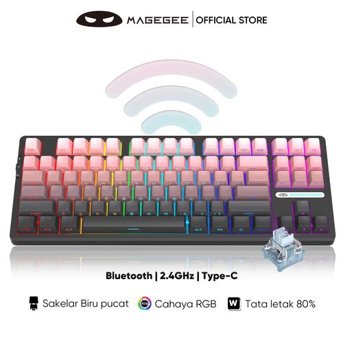 Promo Magegee Mechanical Keyboard Wireless Bluetooth 2.4G 3 Models RGB ...