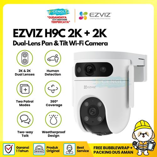 Jual IP Camera EZVIZ H9C 2K+2K 3MP CCTV Dual Lens Pan & Tilt Wi-Fi ...