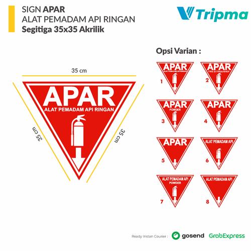 Jual Rambu Rambu - Signage APAR - Segitiga Sama Sisi 35cm x 35cm ...