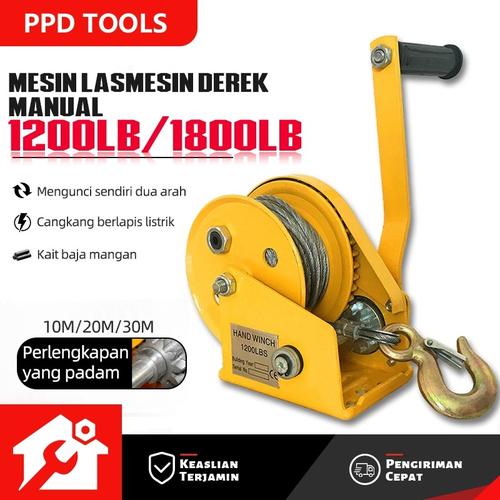 Promo PPD Hand Winch Katrol Winch Manual Engkol Tangan Dua Arah ...