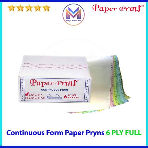 Jual Kertas Continuous Form 6 Ply Full Paperpryns / Ukuran 9,5x11 ...