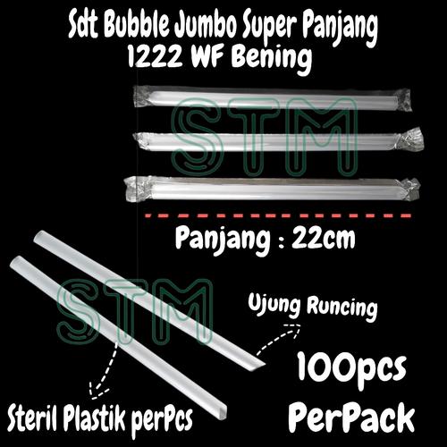 Jual Sedotan Bening Bubble Super Panjang 22cm & 24cm Runcing Isi 100pcs Steril Plastik Cocok ...