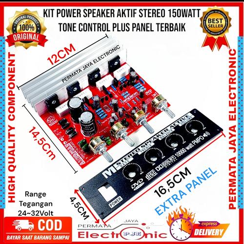 Jual Kit Power Speaker Aktif Stereo 150 Watt + Tone Control + Panel ...