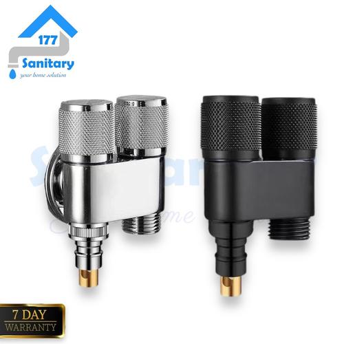 Jual Kran cabang Shower Mini KD13 Hitam Chrome Mesin cuci Murah- keran ...