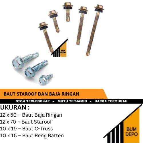 Jual BAUT STAROOF DAN BAUT BAJA RINGAN UNTUK ATAP - 12 X 70 - Jakarta ...