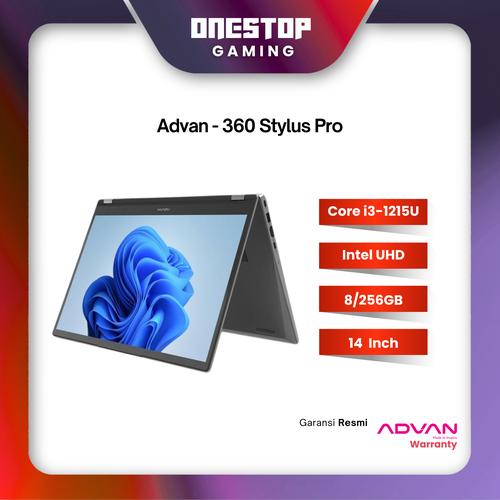 Promo Laptop Advan 360 Stylus Pro i3 8GB 512GB SSD 14'' Touch 2 in 1 ...