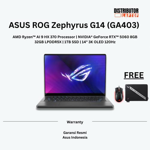 Promo ASUS ROG Zephyrus G14 GA403WM AMD Ryzen AI 9 HX RTX 5060 32GB 1TB ...