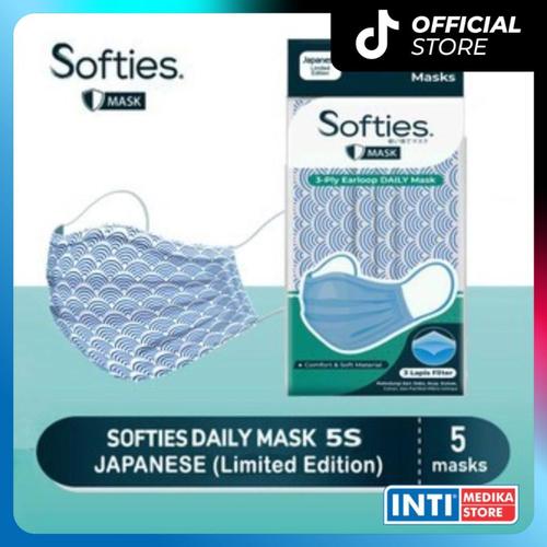 Promo SOFTIES - Masker 3 Ply Earloop Japanese Sachet 5s | Daily Mask ...