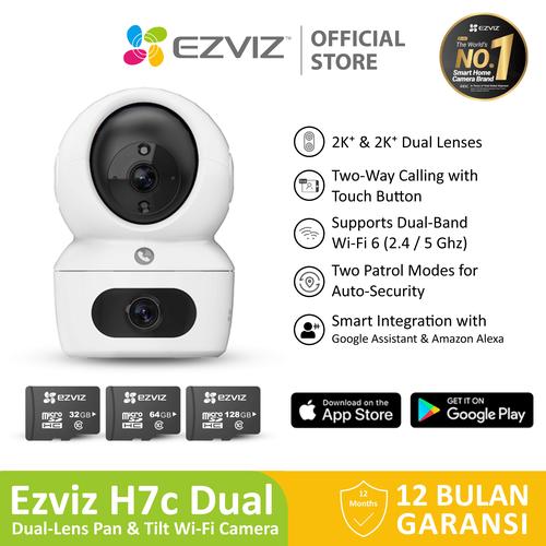 Promo Ezviz H7c Dual-Lens 2K+ & 2K+ Smart Home Wifi Pan Tilt IP Camera ...