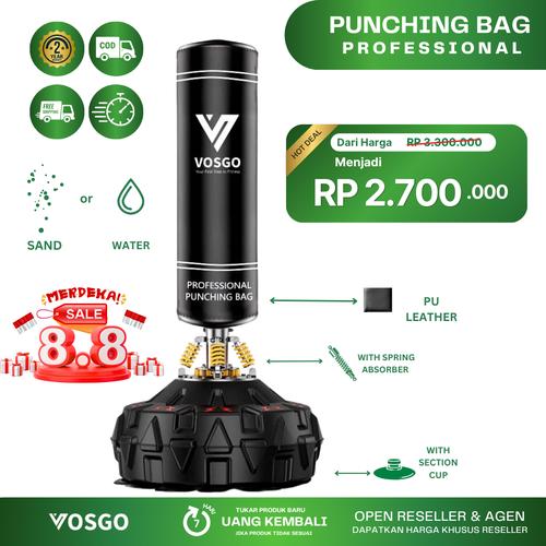 Promo VOSGO Fitness Punching Bag Stand Samsak Tinju Berdiri Boxing ...