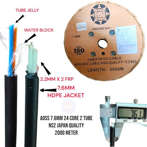 Promo kabel fo adss 24 core 2km NS2 high quality mini adss 24 core ...