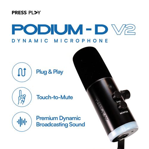 Promo PODIUM D V2 Dynamic Microphone Type-C USB by Press Play - PODIUM ...