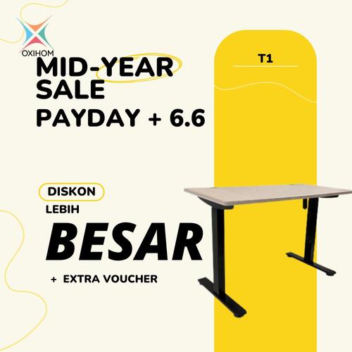 Promo Oxihom T1 [ FULL SET ] Meja Gaming Meja Computer Naik Turun ...