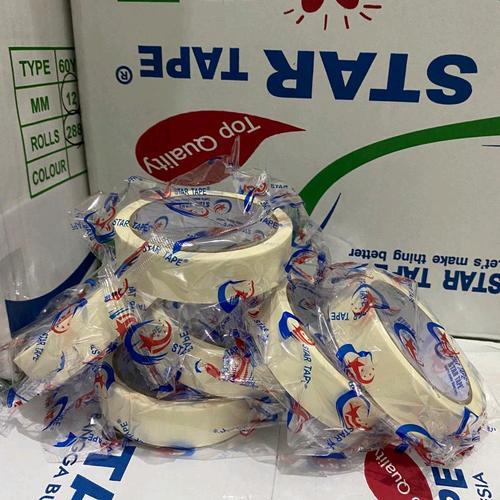 Promo MASKING TAPE LAKBAN KERTAS STAR TAPE LEM KERTAS WARNA CREAM ...