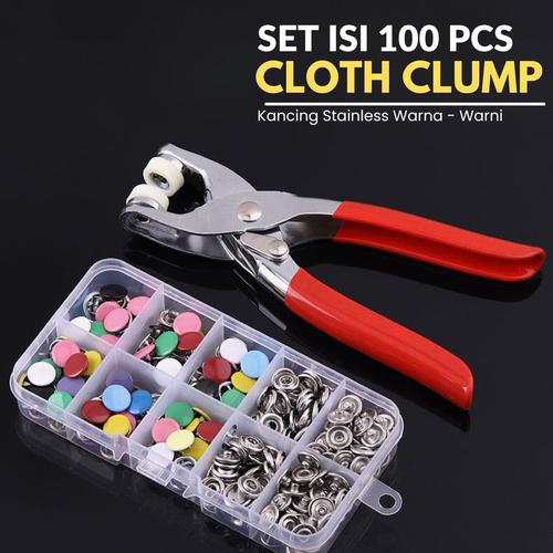 Promo ORIGINAL Cloth Clump Set 100 Pcs Kancing Jepret Anti Karat ...