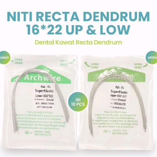 Jual Wire Niti Rectanguler 016 x 022 Lower isi 10 / Dental Kawat Niti ...