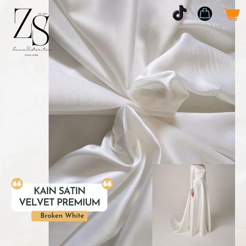 Jual 1/2 Meter Kain Satin Velvet Premium Bahan Bridesmaids Gamis Warna ...
