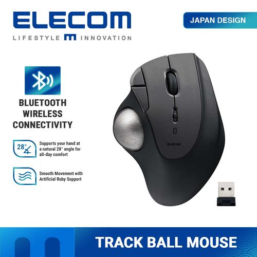 Promo ELECOM "IST" Trackball Mouse Ergonomic Wireless 2.4 GHz - Mouse ...