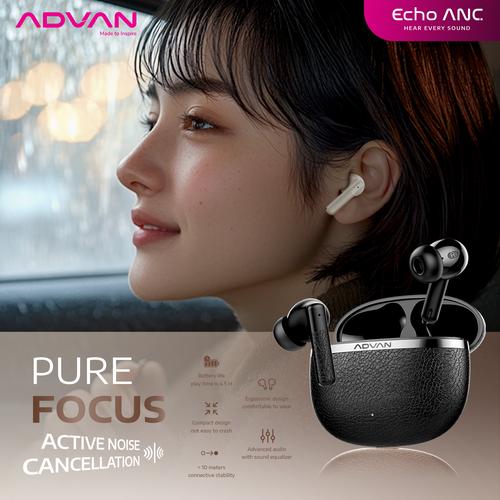 Promo ADVAN TWS Echo ANC True Wireless Earphone Headset Bluetooth 5.4 ...