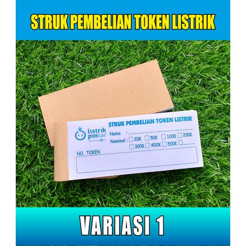 Jual (100 lembar) STRUK PEMBELIAN TOKEN LISTRIK | NOTA TOKEN STRUK ...