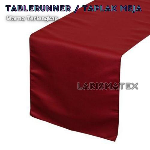 Jual Taplak Meja Table Runner Bahan Suede Premium Polos Warna Merah Red ...